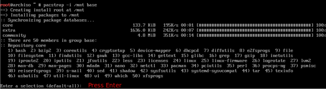 install arch linux base system - LinuxBabe