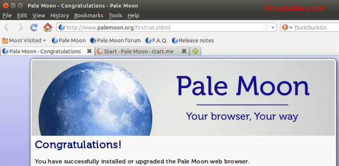 Pale Moon - Congratulations - Pale Moon_001 - LinuxBabe