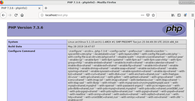 Install LEMP stack (Nginx, MariaDB, PHP7) on Arch Linux Server in 2019