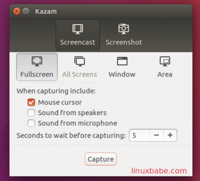 Install Kazam Screencaster on Debian /Ubuntu/Linux Mint