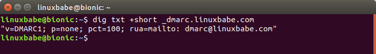 dmarc record check - LinuxBabe
