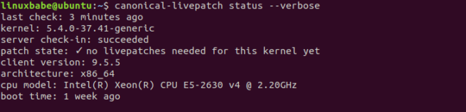 Canonical Livepatch Service: Patch Linux Kernel on Ubuntu without Reboot