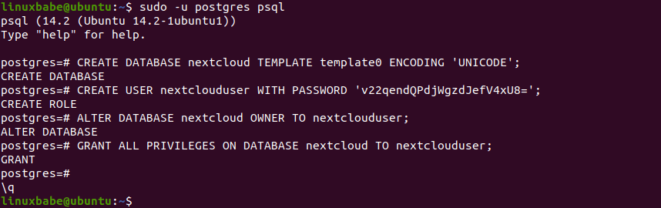 Install NextCloud on Ubuntu 22.04 (Nginx + PostgreSQL + PHP8)