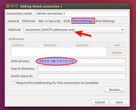 How to Set up Quad 9 DNS on Ubuntu 16.04 and Ubuntu 17.10 Desktop