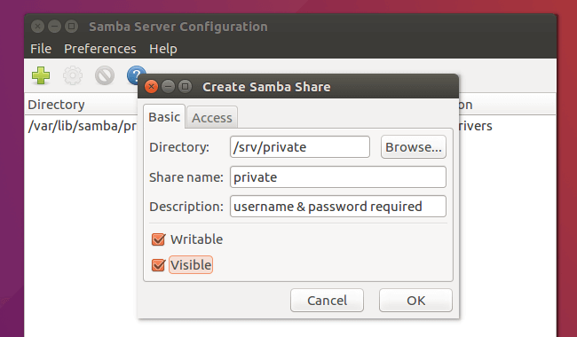 samba private share - LinuxBabe