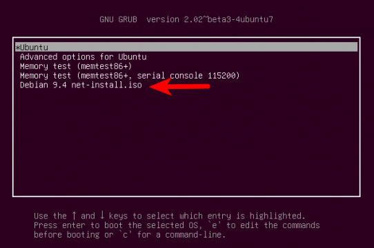 How to Boot Debian 9 ISO File Directly From Hard Drive With GRUB2