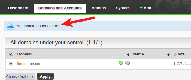 How to Fix No Domain Under Control Error in iRedMail - LinuxBabe