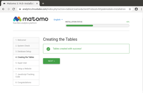 Install Matomo Web Analytics (Piwik) on Ubuntu 20.04 with Apache/Nginx