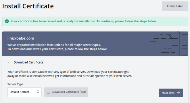 How To Install Free Zerossl Certificate On Ubuntu Server Linuxbabe